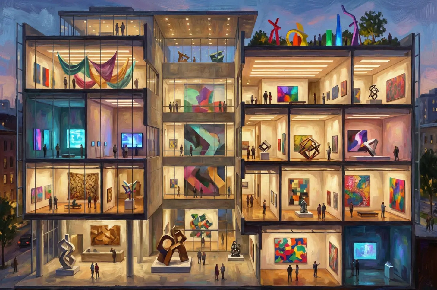 Modern Art Museum Cutaway Jigsaw Puzzle - Jigsaw Art Store