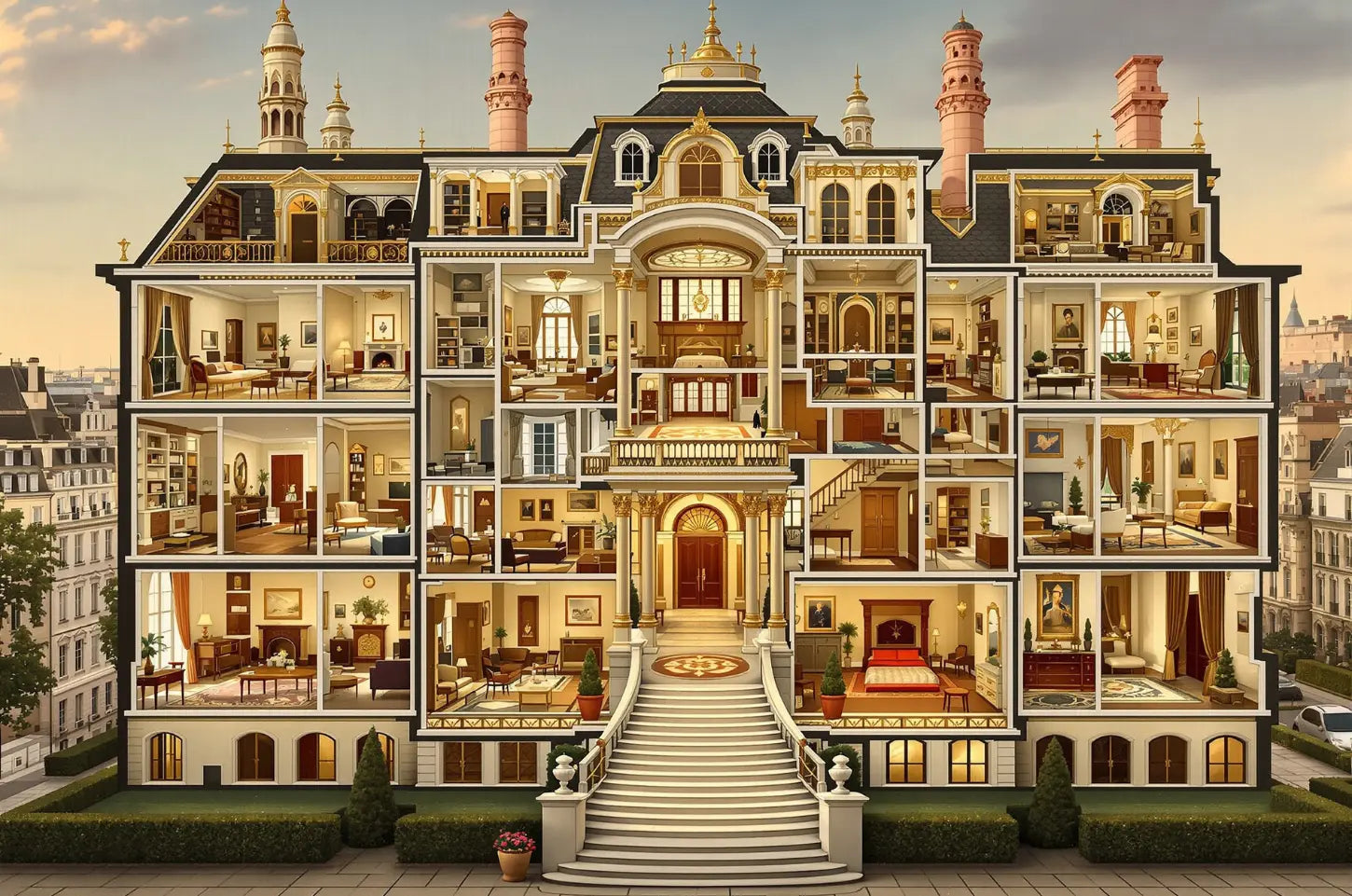 Paris Mansion Jigsaw Puzzle - Jigsaw Art Store