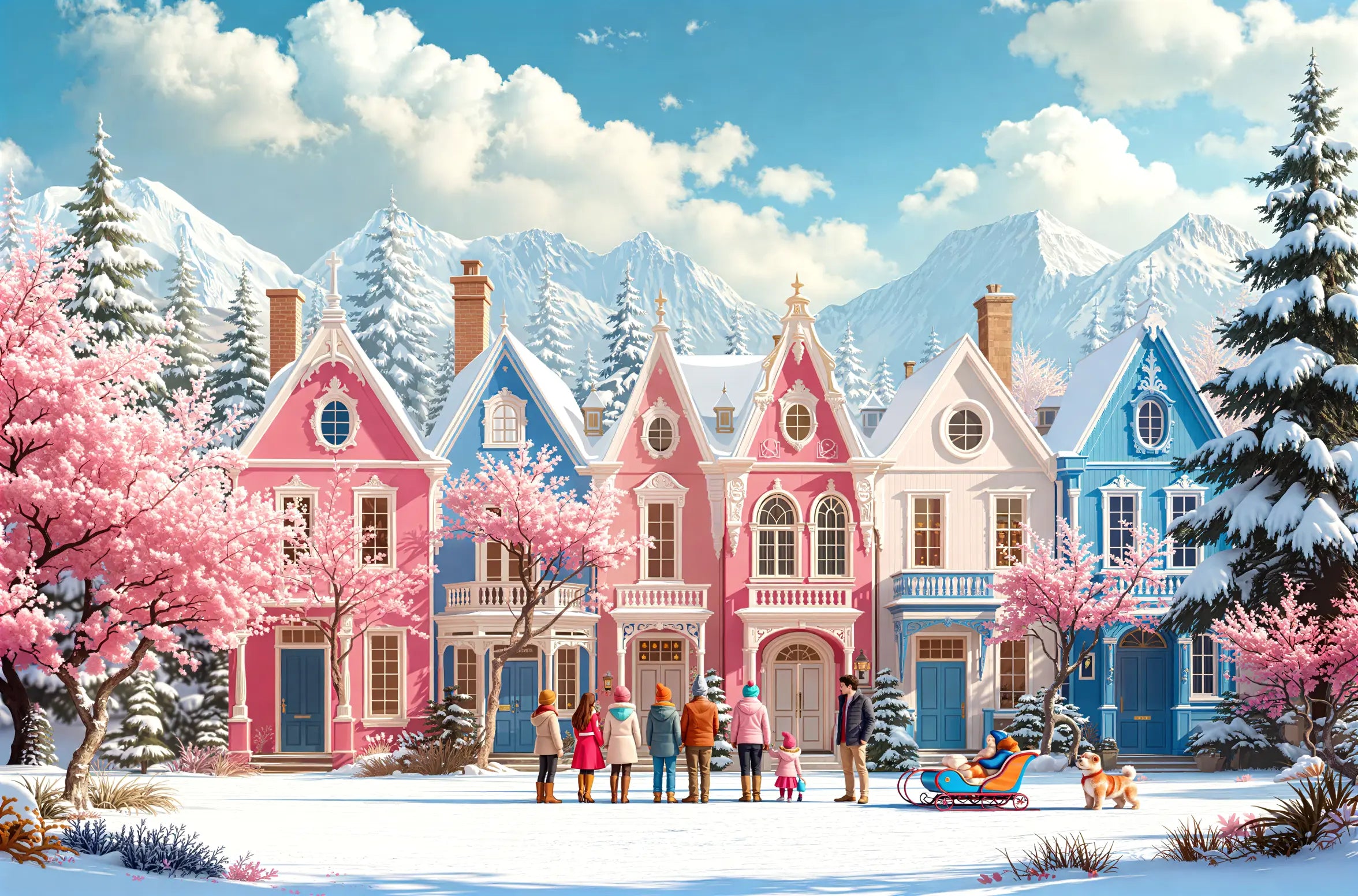 Winter Village Charm Jigsaw Puzzle - Jigsaw Art Store